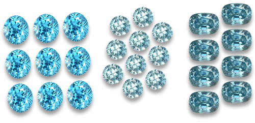 Shop Loose Blue Zircon - Natural Blue Zircon Gemstone, Faceted Blue ...