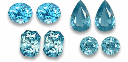 Shop Loose Blue Zircon - Natural Blue Zircon Gemstone, Faceted Blue ...