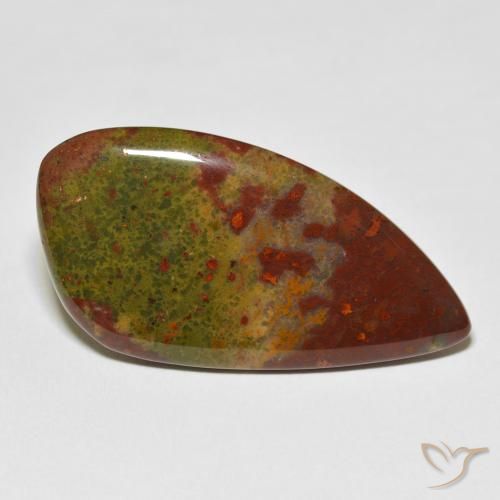28.87 carat Pear Shape Bloodstone | loose Certified Gemstone from ...