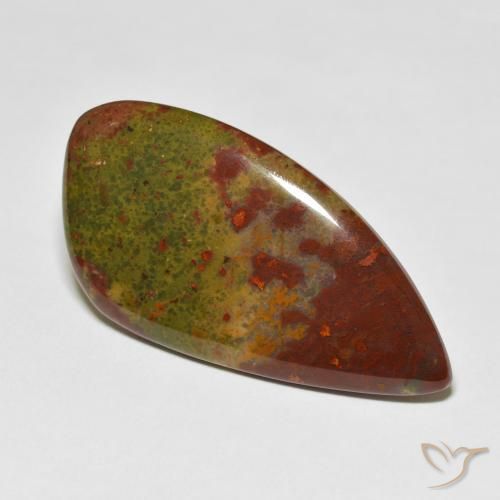 28.87 carat Pear Shape Bloodstone | loose Certified Gemstone from ...