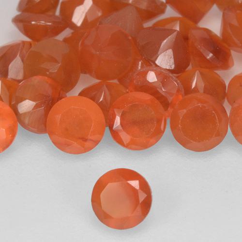 0.11ct Natural Light Red Carnelian, Round, Translucent
