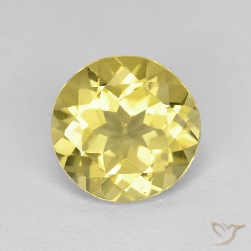 2.42ct Round Facet Yellow Golden Beryl from Madagascar, Dimension 9mm ...