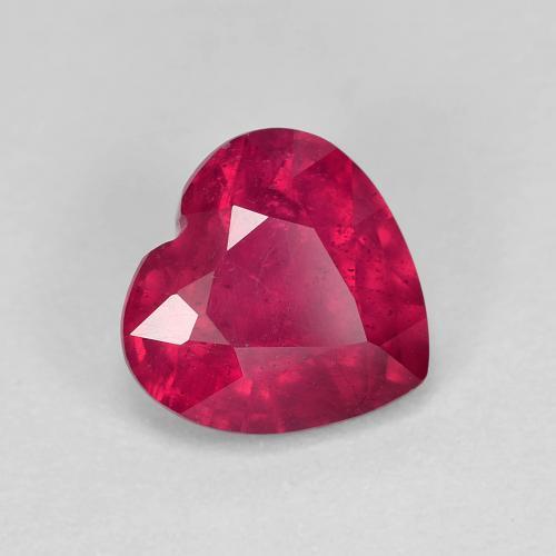 Buy Natural Ruby Heart Shape Gemstones: Loose Red Rubies from GemSelect.