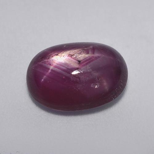 4.27ct Natural Purple Red Star Ruby, Oval Cut, 10.8x7.6 mm