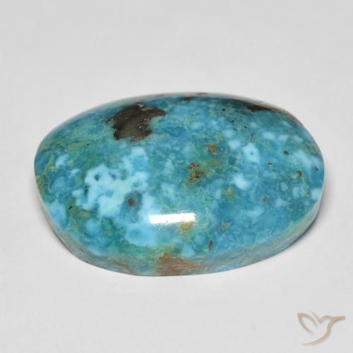 20.99ct Blue Green Turquoise Gemstone | Oval Cut | 21.5 x 16.3 mm ...