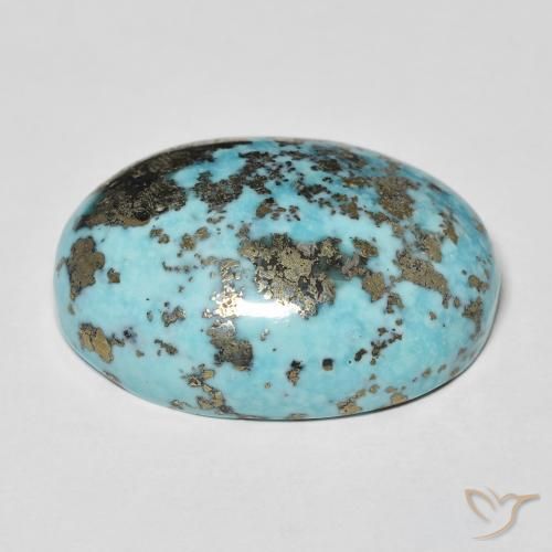 45.01ct Blue Green Turquoise Gemstone | Oval Cut | 25.6 x 20.1 mm ...