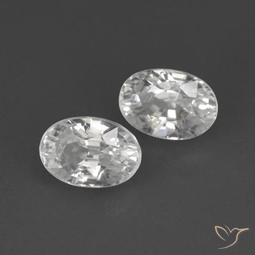 1.76ctw Natural White Zircon, Oval, VVS 1.76ctw Natural White Zircon, Oval, VVS